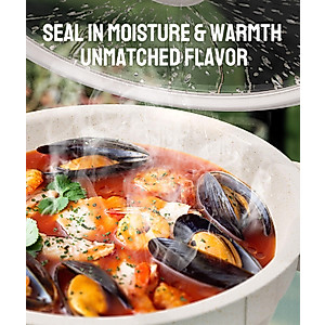 Chafing Dishes for Buffet 4PACK, [Game Changer Maifanite-Coated] Chafing Dish Buffet Set Offer The Elegance of Nature, 5QT Food Warmers for Parties Serve for Wedding, Birthday, Church Events, ETC