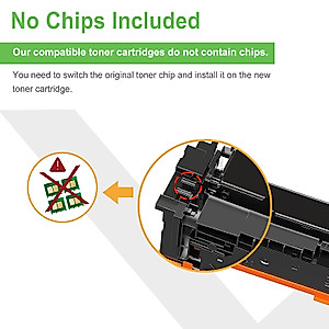 SINOPRINT Compatible Toner Cartridge Replacement for HP 206A W2110A 206X W2110X and for HP Color Pro MFP M283FDW M255DW M283CDW M283 M255 Printer Ink (Black Cyan Yellow Magenta, 4-Pack)