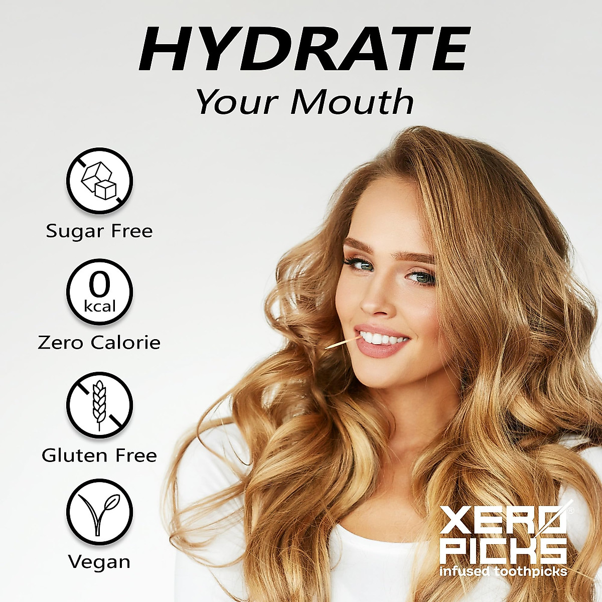 Xero Picks Energy Infused Flavored Toothpicks with Caffeine, B12 and B6-80 Picks - 4 Pack - Fruit Punch, Cool Mint, Berry, Cinnamint