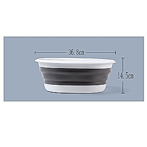 TAMUNI Folding Basin， Folding Wash Basin Portable Laundry Tub Hanging Bathroom Sink Travel Hiking Picnic Cleaning Tool Bathroom Products