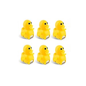 NEXTAKE Extra Ducks for Duck Slide Toy Set, Accessory for Automatic Stair-Climbing Ducklings Cartoon Race Track Set Slide Toy Escalator Toy, Fit The 1.5cm/ 0.59inch Track (Extra Ducks-6 PCS)