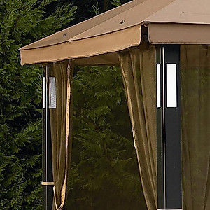 Garden Winds Lighted Gazebo Replacement Canopy Top Cover - RipLock 350