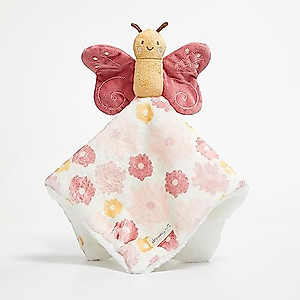 DREAMGRO Soft Baby Lovey Security Blanket - 12x12x4 Inch Unisex Lovie Baby Gifts for Newborn Boys and Girls Baby Snuggle Toy Baby (Butterfly)