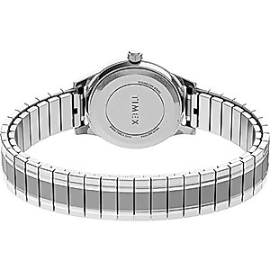Timex Women's TW2U09300 Classic 28mm Silver-Tone Stainless Steel Expansion Band Watch