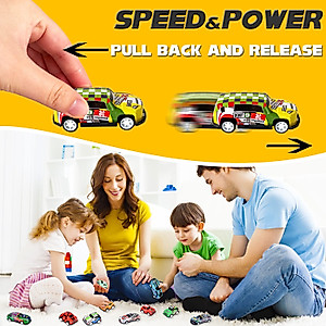 Qiuttnqn 50 PCS Mini Pull Back Cars,Fun Bulk Race Car Set,Mini Die-Cast Race Cars for Kids,Carnival Prizes for Boys and Girls,Christmas,Birthday,Party Gifts,Party Favors