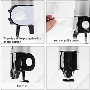 prosfalt 3 in 1 Chamber Wall Mounted Bathroom Shower Pump Dispenser and Organizer-Holds Shampoo, Soap, Conditioner, Shower Gel, for Bathroom Kitchen Hotel (Silver)