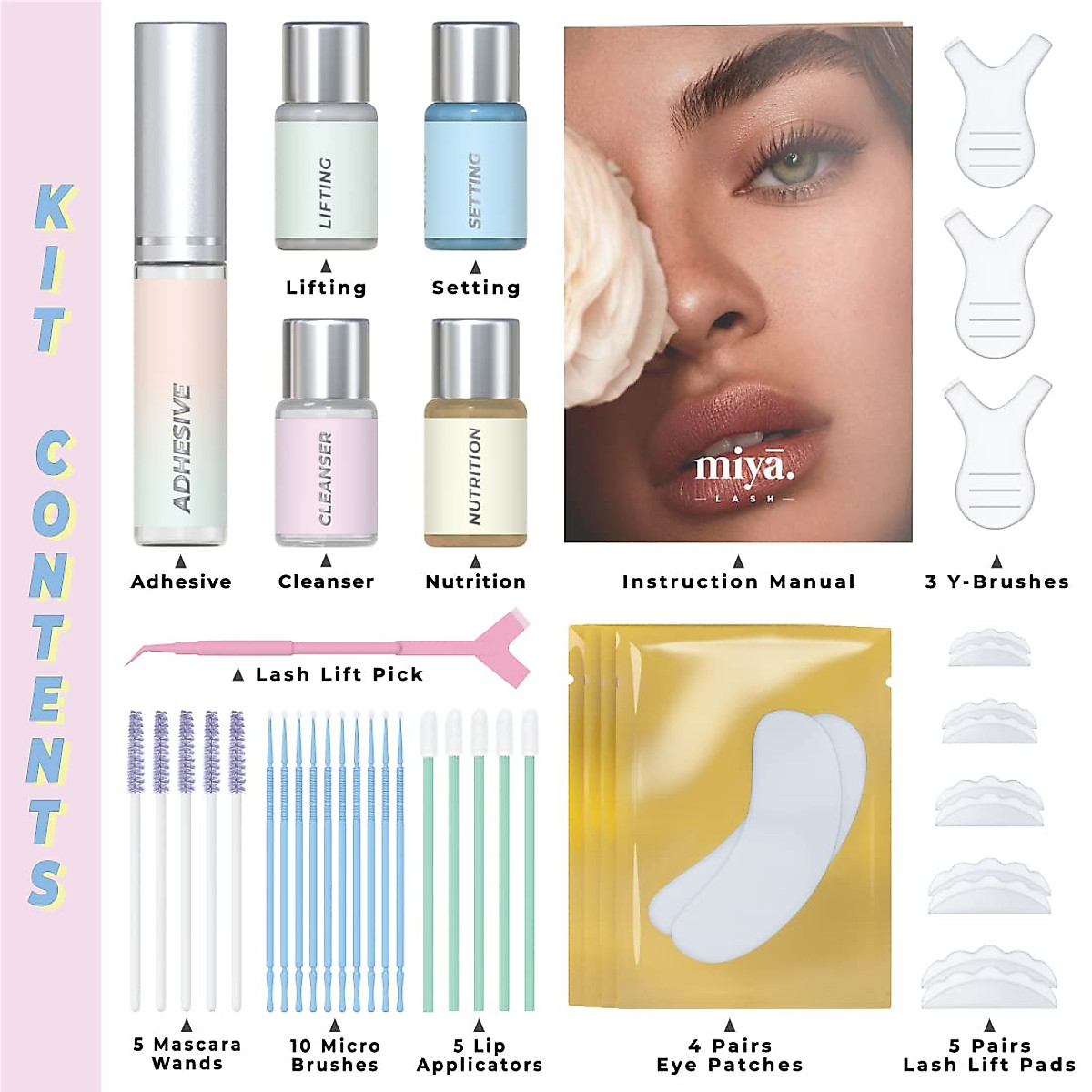 MIYA LASH | Lash Luxe Bundle | Keratin Lash Lift Kit & Eyelash Serum for Thicker, Longer Lashes | Ultimate Lash Booster