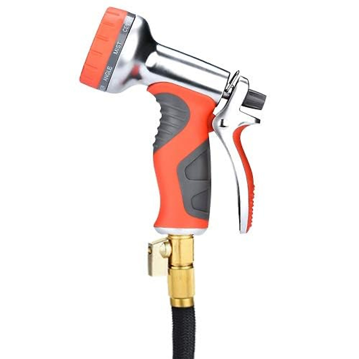 HmiL-U Garden Hose Nozzle Sprayer, Heavy Duty Metal High Pressure Water Gun, 9 Adjustable Watering Patterns Suitable for Watering Plants Washing Cars and Showering Pets