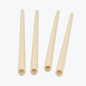 Individually Wrapped 8" Diameter No-Sog Straws|Heavy Duty,100% Biodegradable,Plastic Free|Made of Plant-Based Sugarcane|Compostable Straws|Pack of 100