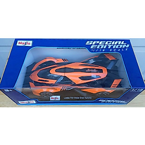 Maisto Lamborghini V12 Vision Gran Turismo Orange Metallic Special Edition 1/18 Diecast Model Car