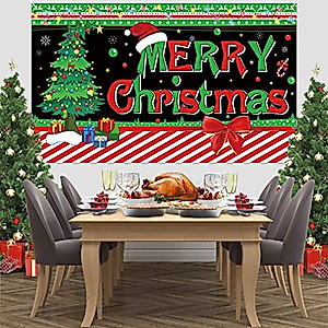 Christmas Door Banner Decorations and Merry Christmas Backdrop