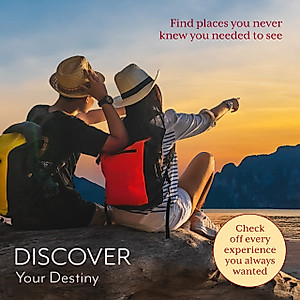 Paperoo The Amazing Bucket List Book & Unique Travel Guide - Undated Travel Journal with 2000+ Destination Ideas - Grey Fabric