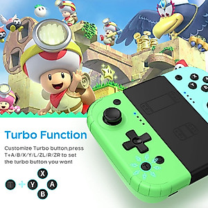 Joy Con for N-Switch/Switch Lite, FOCOLABU Switch Joy Pad Controller with Wake-up Function, Turbo, Motion Control & Dual Vibration, Gamepad Joystick Replacement for N-Switch Console