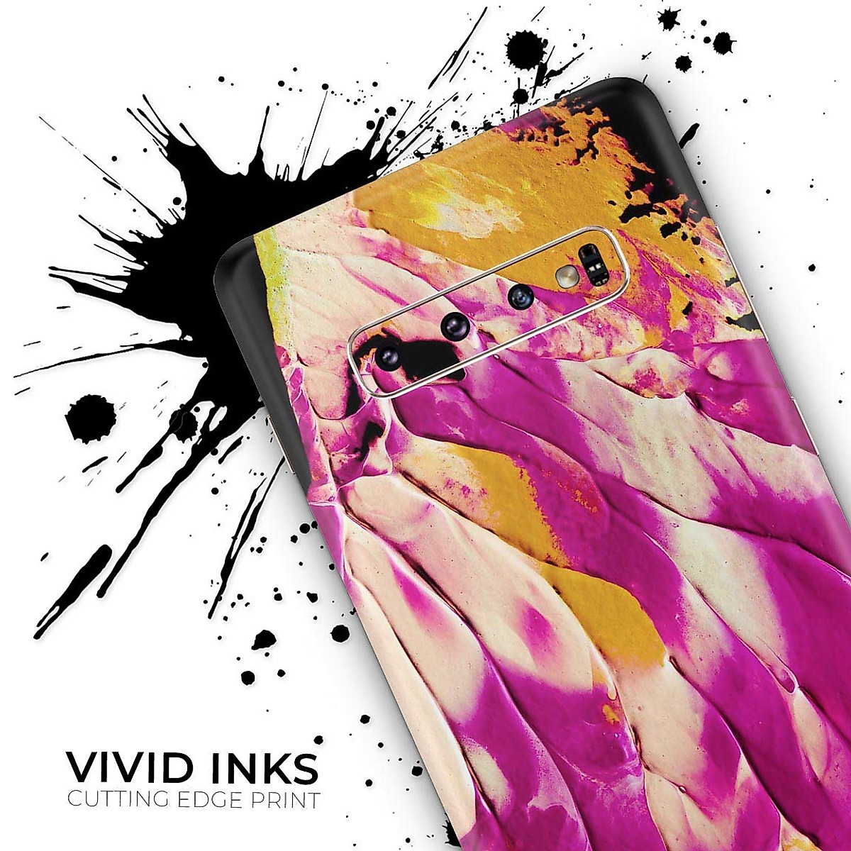DesignSkinz Liquid Abstract Paint V15 Protective Vinyl Decal Wrap Skin Cover Compatible with The Samsung Galaxy S20 (Screen Trim & Back Glass Skin)