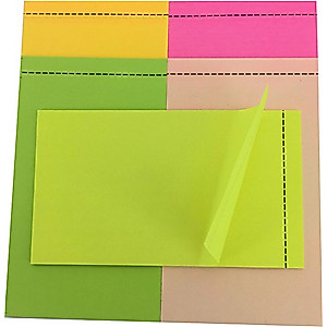 4A Sticky Full Adhesive Notes,5 1/3 x 3 Inches,20 Sheets/Color,5 Colors/Pack,Self-Stick Notes,100 Sheets Total,4A 305 Full Glue