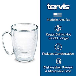 Tervis Shells on the Beach Tumbler with Wrap and Turquoise Lid 16oz Mug, Clear