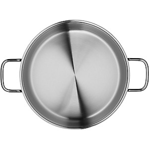 WMF Cookware Ø 24 cm Approx. 6,5L Diadem Plus Pouring Rim Glass Lid Cromargan® Stainless Steel Brushed Suitable for All Stove Tops Including Induction Dishwasher-Safe