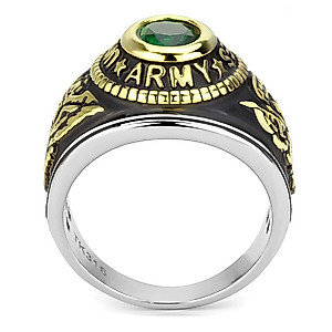 YVO Customizable Unisex Army Ring - Free Engraving Included - Size 9