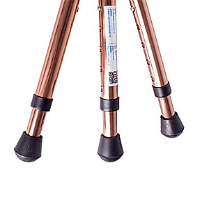 Heavy Duty Walking Cane with Folding Seat 440 lbs Capacity Adjustable Canes with Seats for Heavy Weight Thick Aluminum Alloy Cane Stool Seat Chairs (Brown with LED Light)