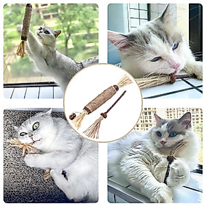 Ombsyej Matatabi Stick for cat, 5 Pack Silvervine Chew Sticks for Cats, Catnip Silvervine Toys Kitten Teething Toys Catnip Sticks Suitable for All Cats, Make Your cat Feel Calm and Relaxed