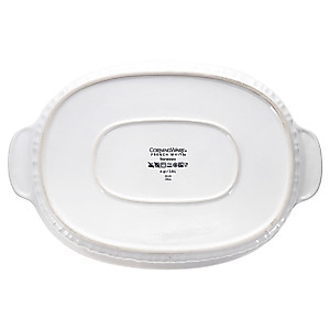 Corningware FS14 4 qt / 3.8 L French White Oval Casserole Roaster Dish