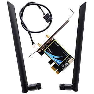 Deal4GO QCNFA34AC QCA61X4A 5GHz 802.11ac 867Mbps PCi-e Express Wireless WiFi Adapter WLAN Card w/Bluetooth 4.1 for Qualcomm Atheros QCNFA344A