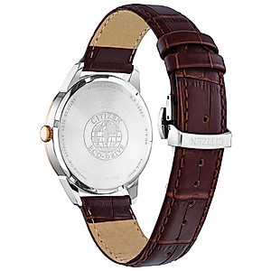 Citizen Men's Eco-Drive Brown Leather Strap Watch | 40mm | AW0096-06L