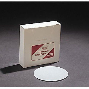 Thomas 6100-1100 Qualitative Filter Paper, 1.5 Micron, Grade, 11cm Diameter x 0.15mm Thick (Pack of 100)