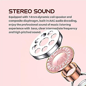 Wireless Bluetooth Earbuds, True Wireless Stereo Headsets in-Ear, 30H Playtime & Wireless Charging Case, Built-in Mic Earphones Premium Sound, Touch Control, IPX5 Waterproof Sport Headphones