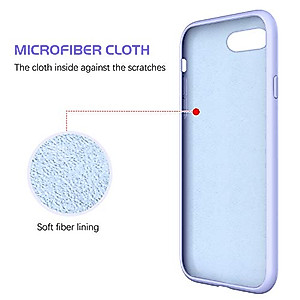 YINLAI iPhone SE 2020 Case,iPhone SE 2022 Case,iPhone 8 Case iPhone 7 Case Slim Liquid Silicone Women Girls Men Shockproof Protective Phone Cover for iPhone SE 3rd/2nd Gen 4.7 Inch, Lavender Purple