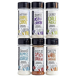Urban Accents BLOCKBUSTER, Movie Night Popcorn Kernels Gift and Popcorn Seasoning Variety Pack (Set of 9)-3 Kernels and 6 Popcorn Seasonings