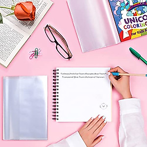 STOBOK 5pcs Transparent Book Covers Notebook Covers Textbook Protection Covers Book Covers Reusable Notebook Slipcases for School Books