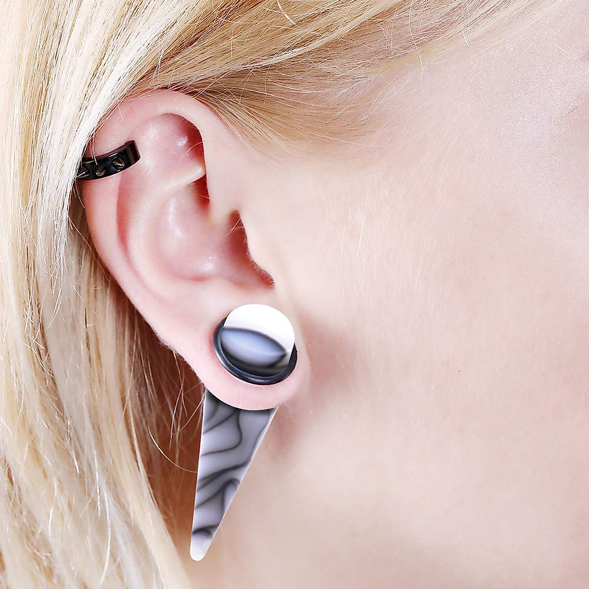 WBRWP 32pcs Ear Stretching Kit Set - Acrylic Tapers and Plugs with Double O-Ring Ear Expander Gauges Stretcher Body Piercing Jewelry Colorful 14g-0g