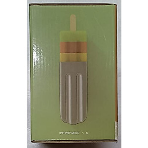 Baffect Metal Popsicle Moulds, Set of 6 Round Head Stainless Steel Ice Lolly Molds with Holder, Fast Freezing Ice Cream Makers with Lollipop Sticks and Bags