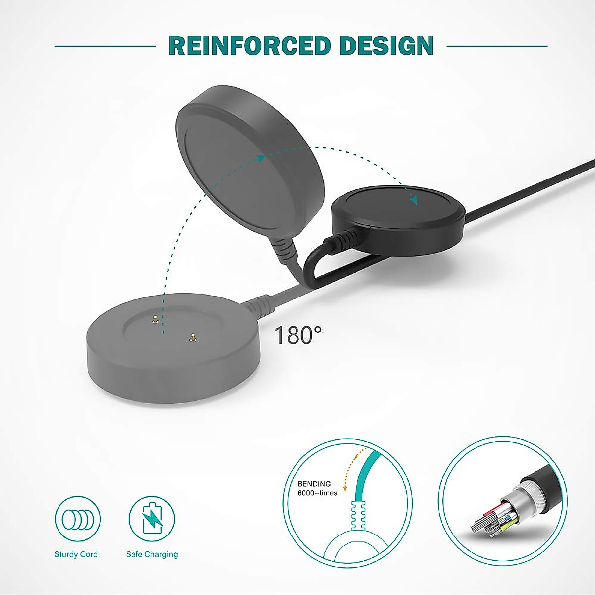 TUSITA Charger Compatible with Huawei Watch GT, GT2, GT 2e | Honor Watch Magic 1 2 | Honor Watch GS Pro,Dream - 1M