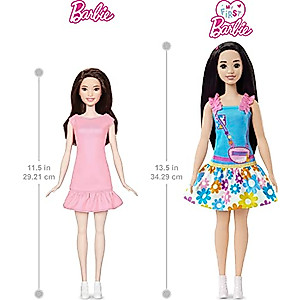 Barbie My First Barbie Preschool Doll, Renee with 13.5-inch Soft Posable Body & Black Hair, Plush Squirrel & Accessories