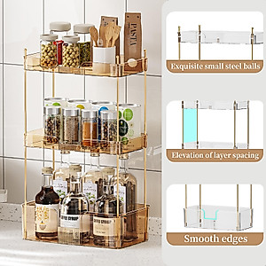 Nohozi 3 Tier Bathroom Countertop Organizer, Makeup Skin Care Organizer, Perfume Tray Vanity Countertop Organizer for Bathroom Countertops