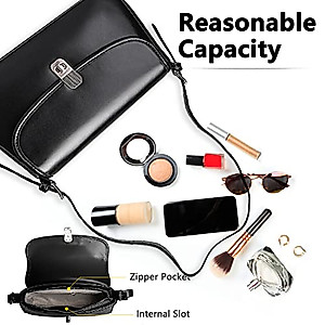 PS PETITE SIMONE Small Black Shoulder Bag for Women Brianna Trendy White Mini Purse Shoulder Handbag