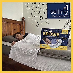 Super Sposie Booster Pads, Max Absorbency for Nighttime Diapers, Use with Overnight Diapers Size 5+ and Night time Pull ups, Incontinence Protection