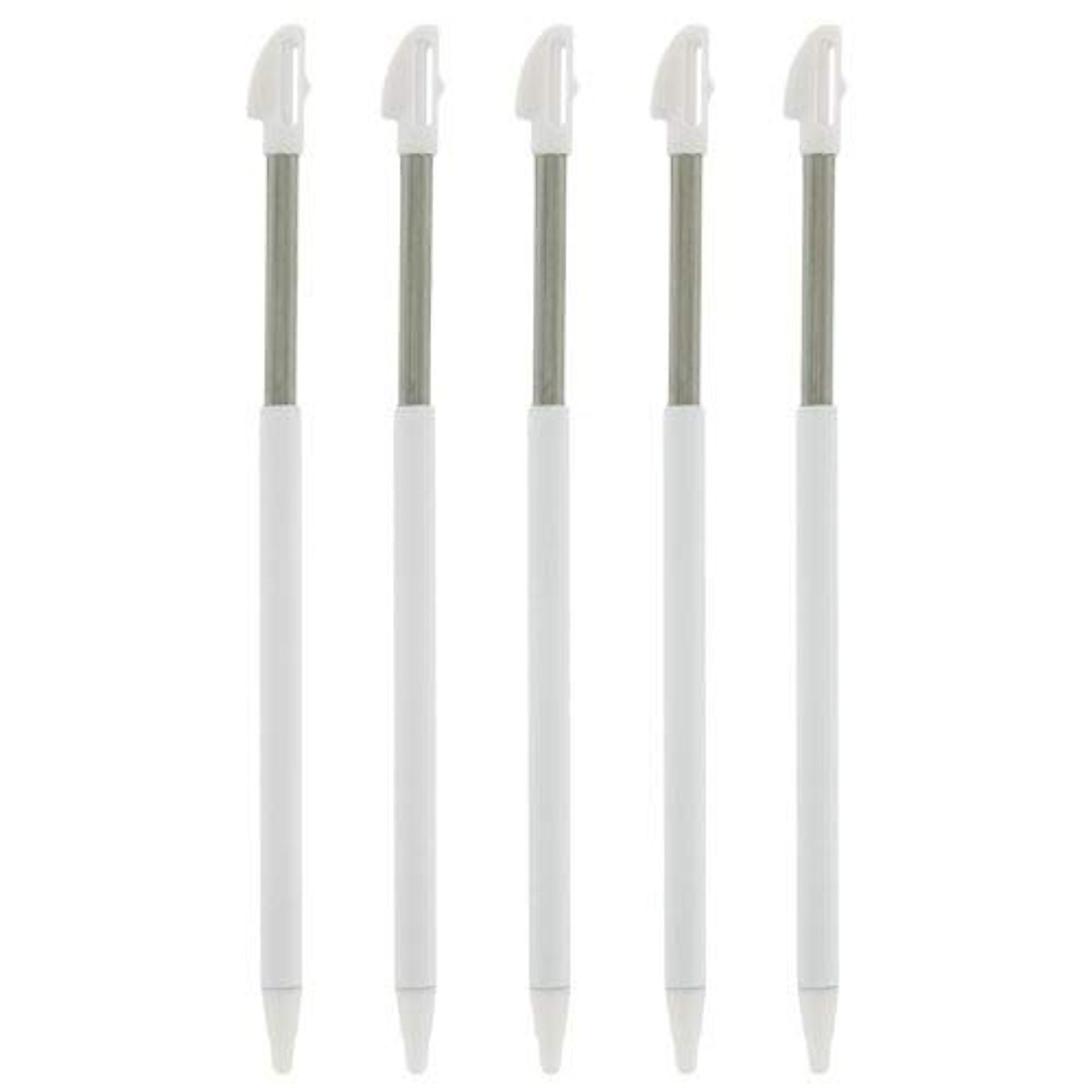 Assecure Metal Extendable Stylus for Nintendo 3DS XL - 5 Pack White | ZedLabz