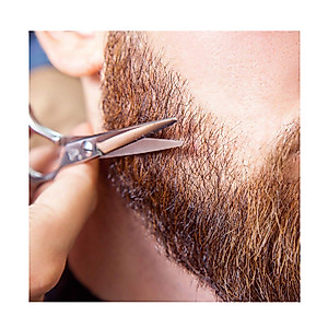 Motanar 4 Pieces Beard Scissors Set, Grooming Scissors Men and Mustache Beard Combs Beard Grooming Kit with Storage Bag