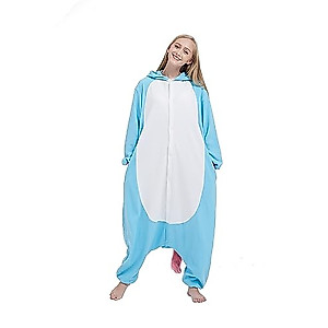 SimZoo Adult Animal Onesie Pajamas, Men and Women's Unicorn Costume Sleepwear, One-Piece Unisex Homewear