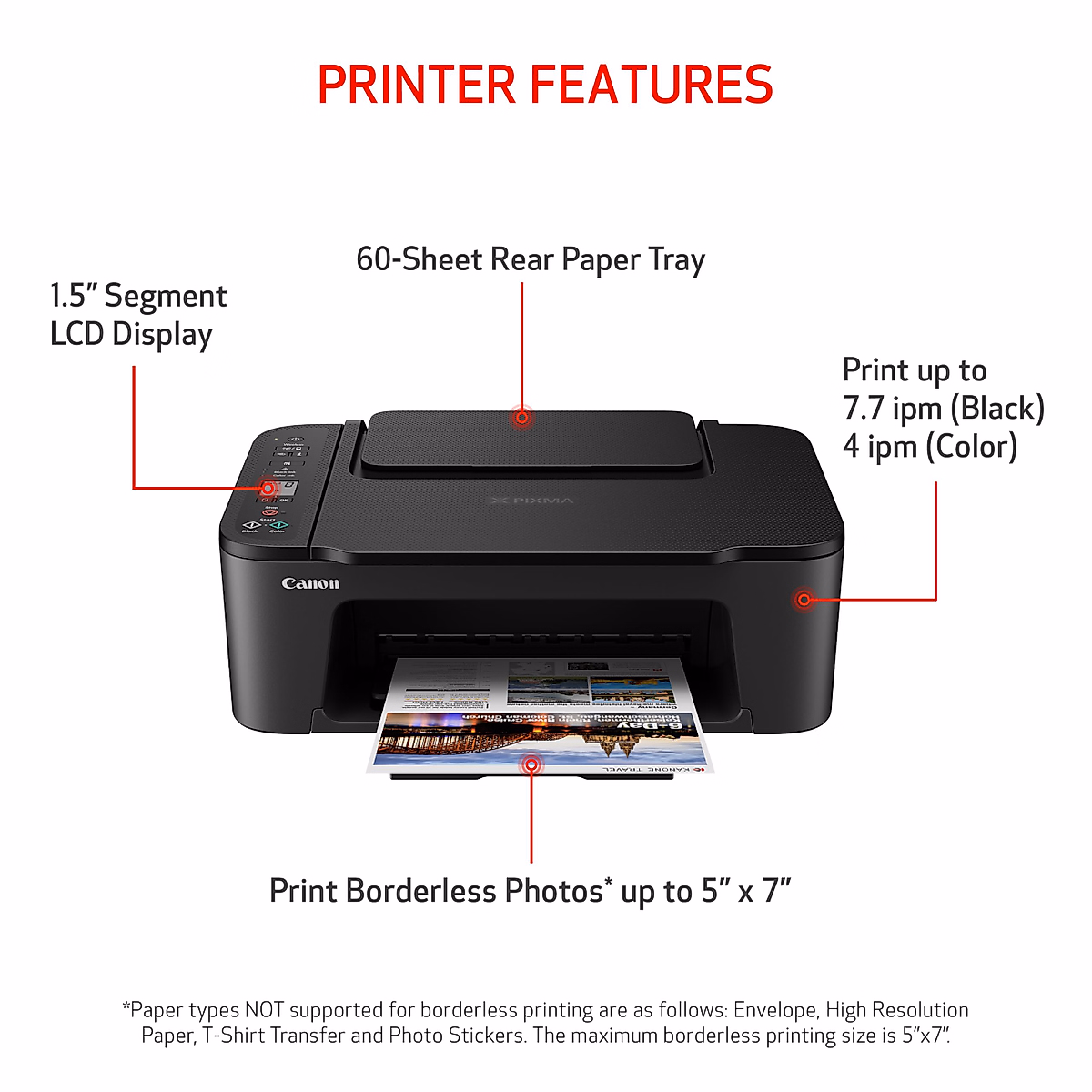 Canon PIXMA TS3520 Compact Wireless All-in-One Printer, Black