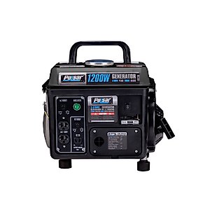 Pulsar G1200SG 1,200W Carrying Handle Gas-Powered Portable Generator, 1200w, Black/Gray