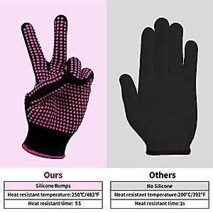 HTVRONT Heat Resistant Gloves for Sublimation - 2Pcs Heat Gloves for Sublimation with Silicone Bumps, Heat Resistant Work Gloves for Women,Universal Fit Size