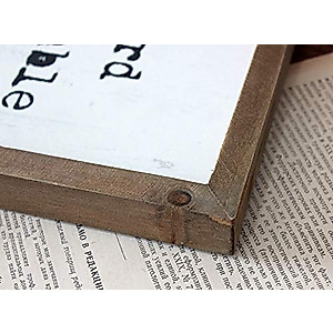 Wartter 11.8 x 15.8 inches Rustic Wood Framed Wall Decor Signs Farmhouse Wall Hanging Art - Be Kind, Stay Humble,Smile Often.