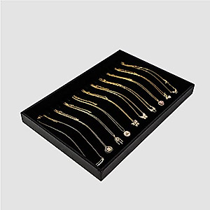Stratalife Necklace Organzier Stackable Jewelry Organizer Drawer Jewelry Tray Velvet Jewelry Display for Selling Drawer Storage Gifts for Women (Necklace)