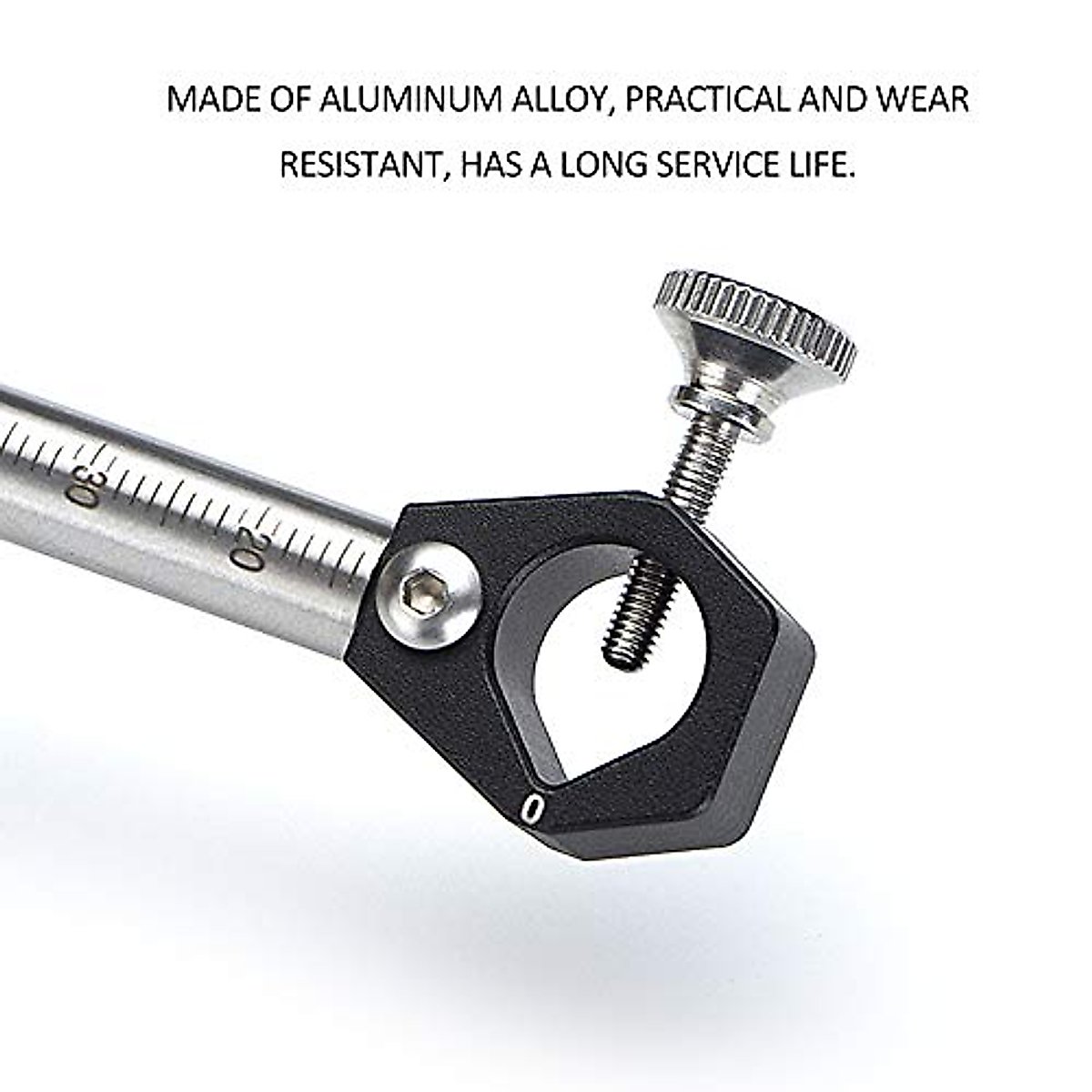 VISLONE Wheel Marking Gauge, Wood Scribe Tool Woodworking Tool Set 180 MM Sliding Mark Scraper Adjustable Precision Linear Arc Dual-purpose Scriber Parallel Line Drawing Tool