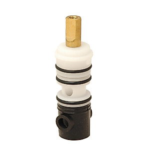 Plumb USA Generic Delta Shower Diverter Stem Unit, Also Works With Import Diverter Stem,Delex Pattern Broach, For 3 Handle Tub And Shower Valve, Fits Many Import Valves,White/Black