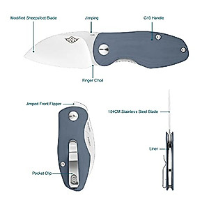 OKNIFE Parrot EDC Folding Pocket Knife Mini Drever Folding Pocket Knife Bundle
